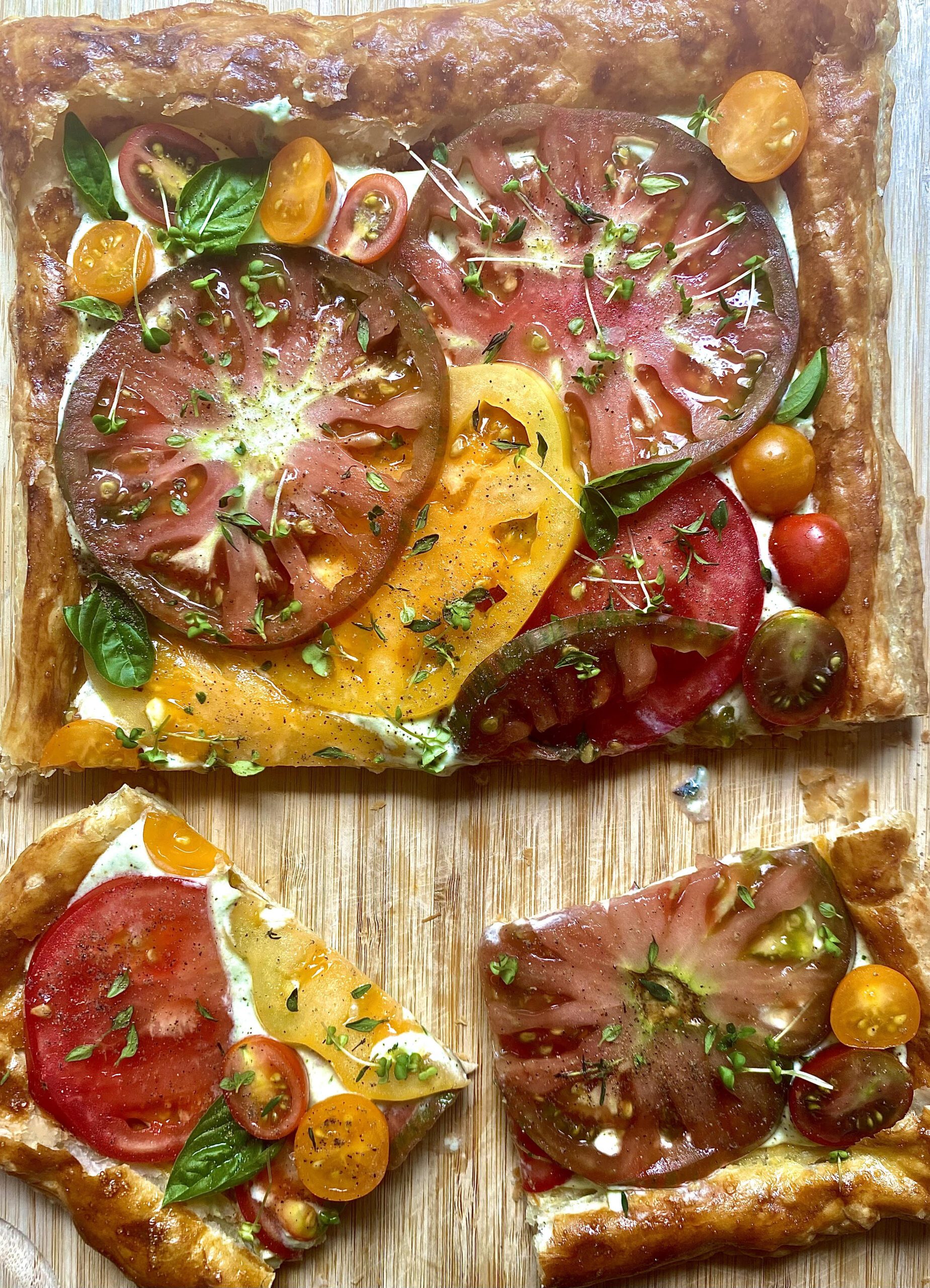 Heirloom Tomato Basil Tart - MakingitMidwest